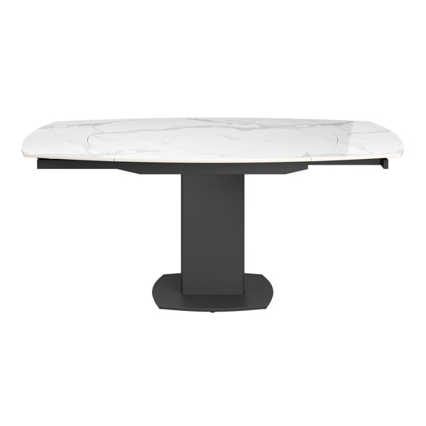 Ivy Bronx Finnmark 119-179cm Ceramic Swivel Extending Dining Table ...