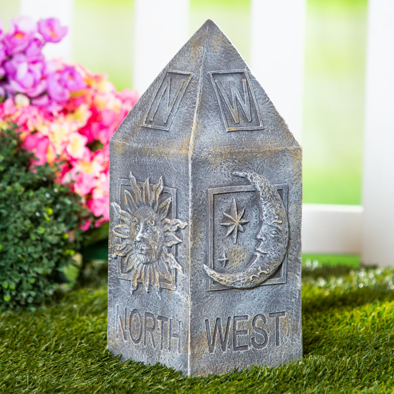 Arlmont & Co. Starks 17" Compass Garden Totem & Reviews | Wayfair