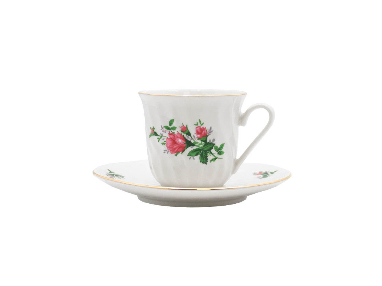 August Grove® Rhona Rose Teacup & Saucer (Set of 48) | Wayfair