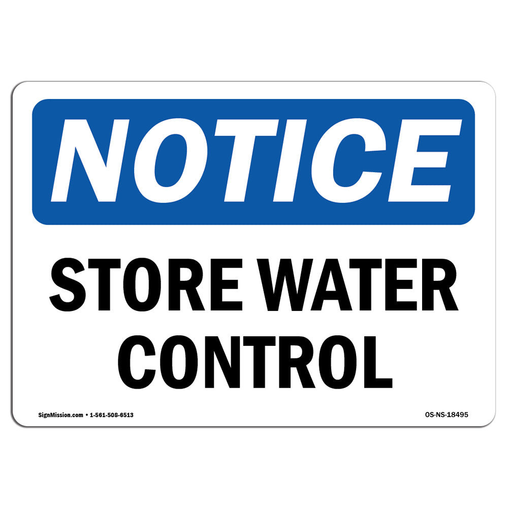 SignMission Storm Water Control Sign | Wayfair