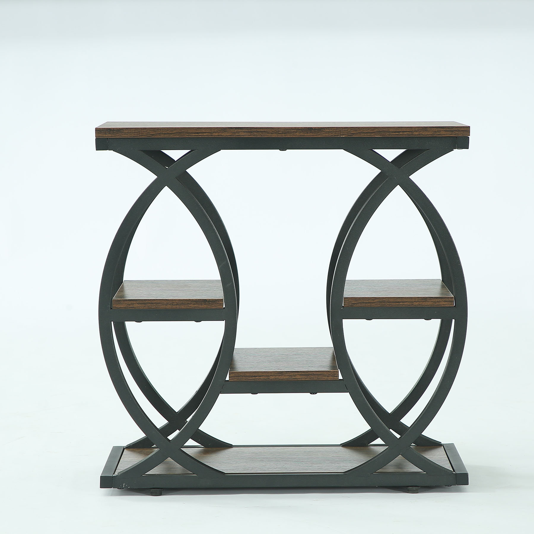 17 Stories 4-Shelf End Table, 23.6-Inch Wide Industrial Side Table With ...
