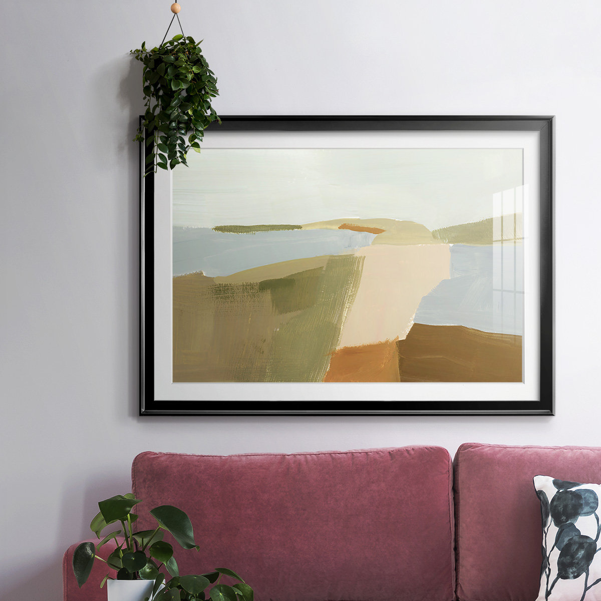 Wrought Studio™ Stacked Landscape II-FramedFramed Print W Beveled Matt ...
