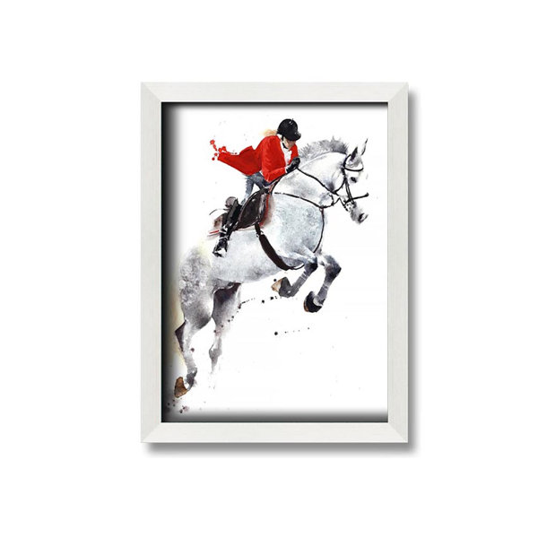 ClassicLiving Havsa Horse Jumping - Single Picture Frame Art Prints ...