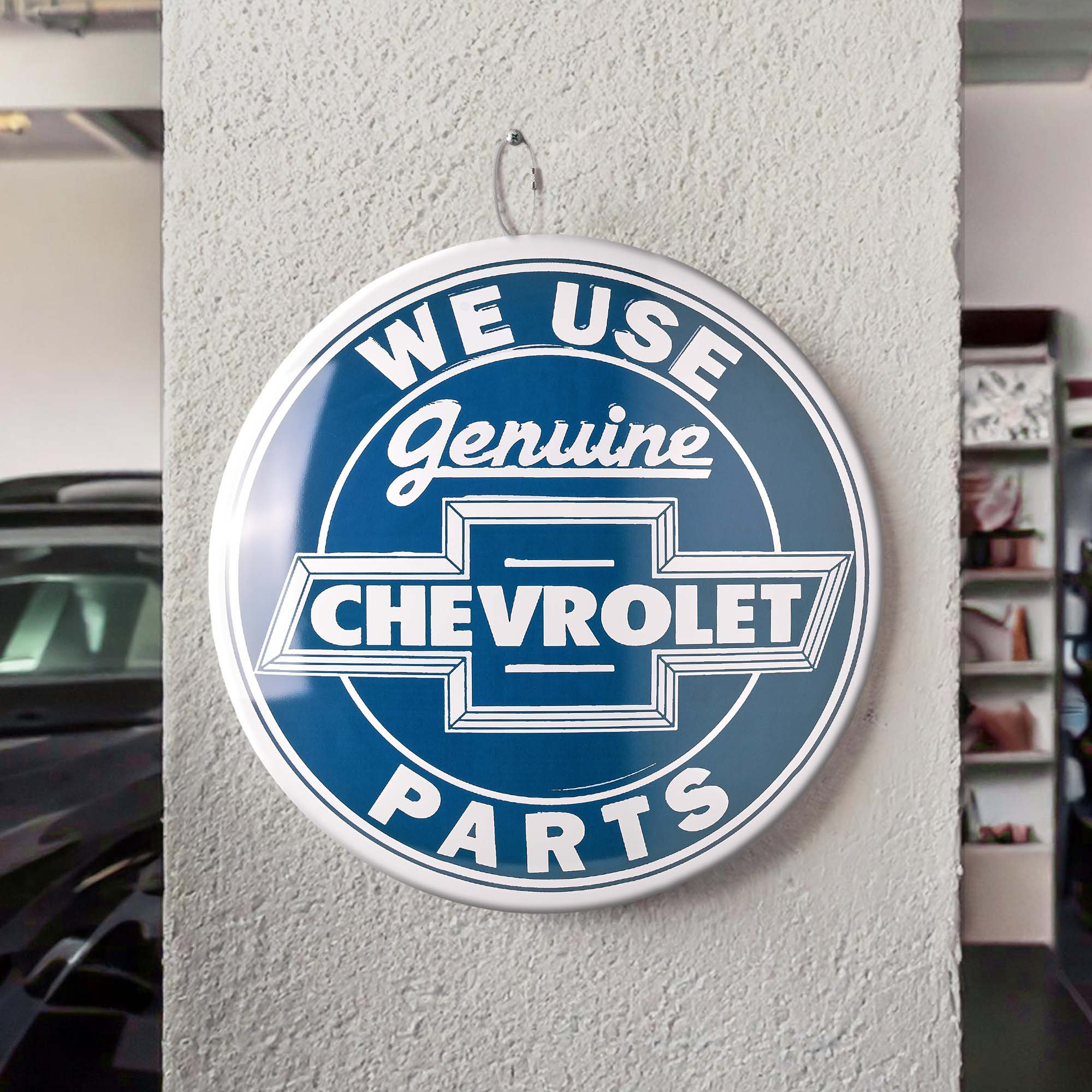 American Art Decor Mancave Round American Art Decor Genuine Chevrolet ...