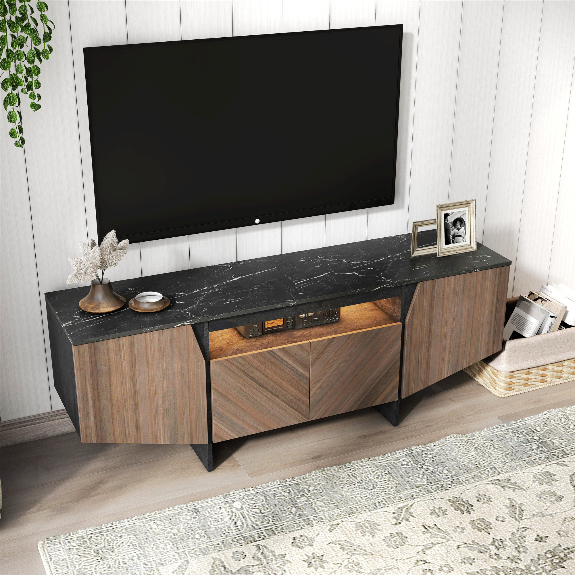 Wrought Studio™ Homayoun 63'' W Storage Credenza | Wayfair