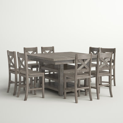 Laurel Foundry Modern Farmhouse Helmsley Extendable Pine Pedestal ...