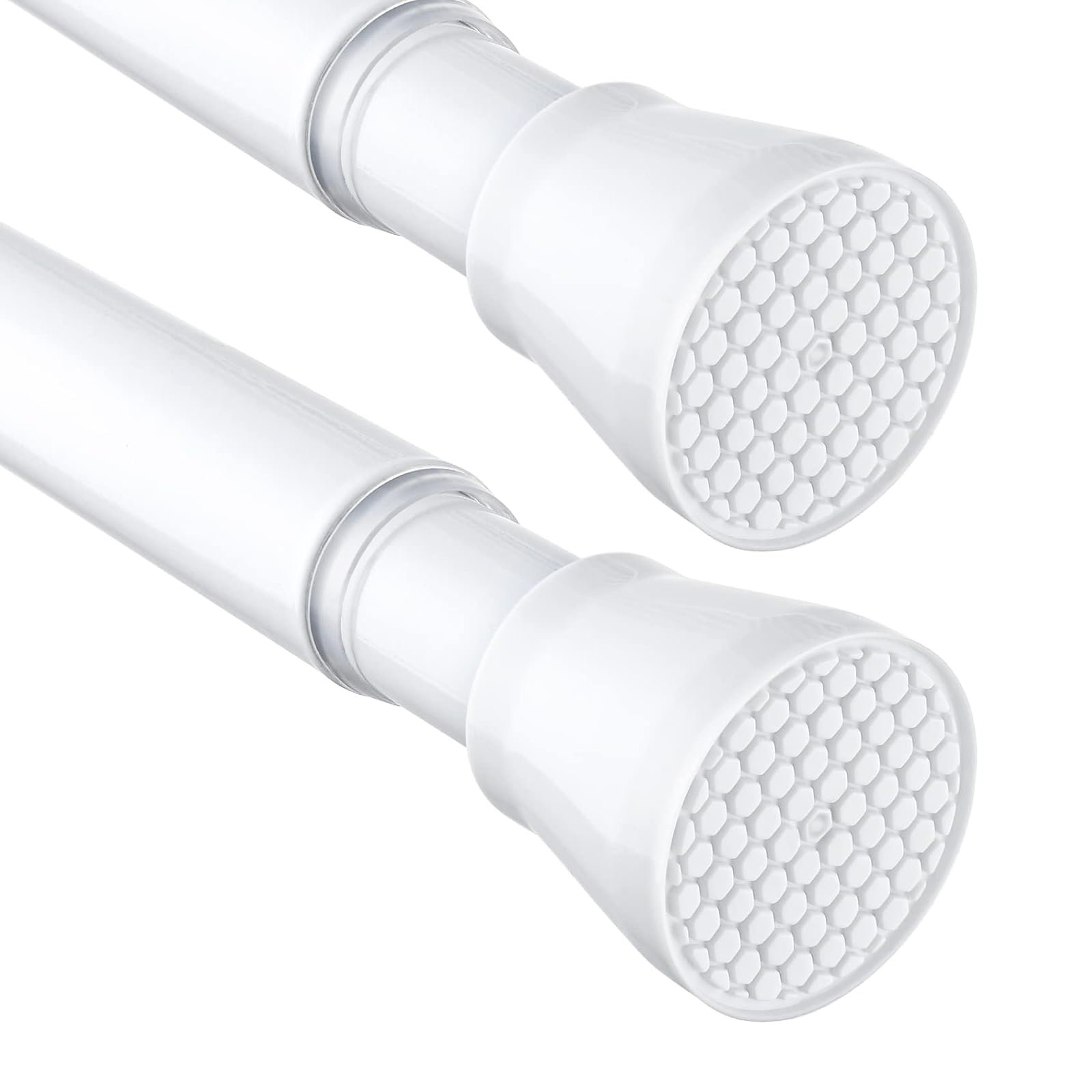 TWDAI Adjustable Tension Shower Curtain Rod - No-Drill Spring Design ...