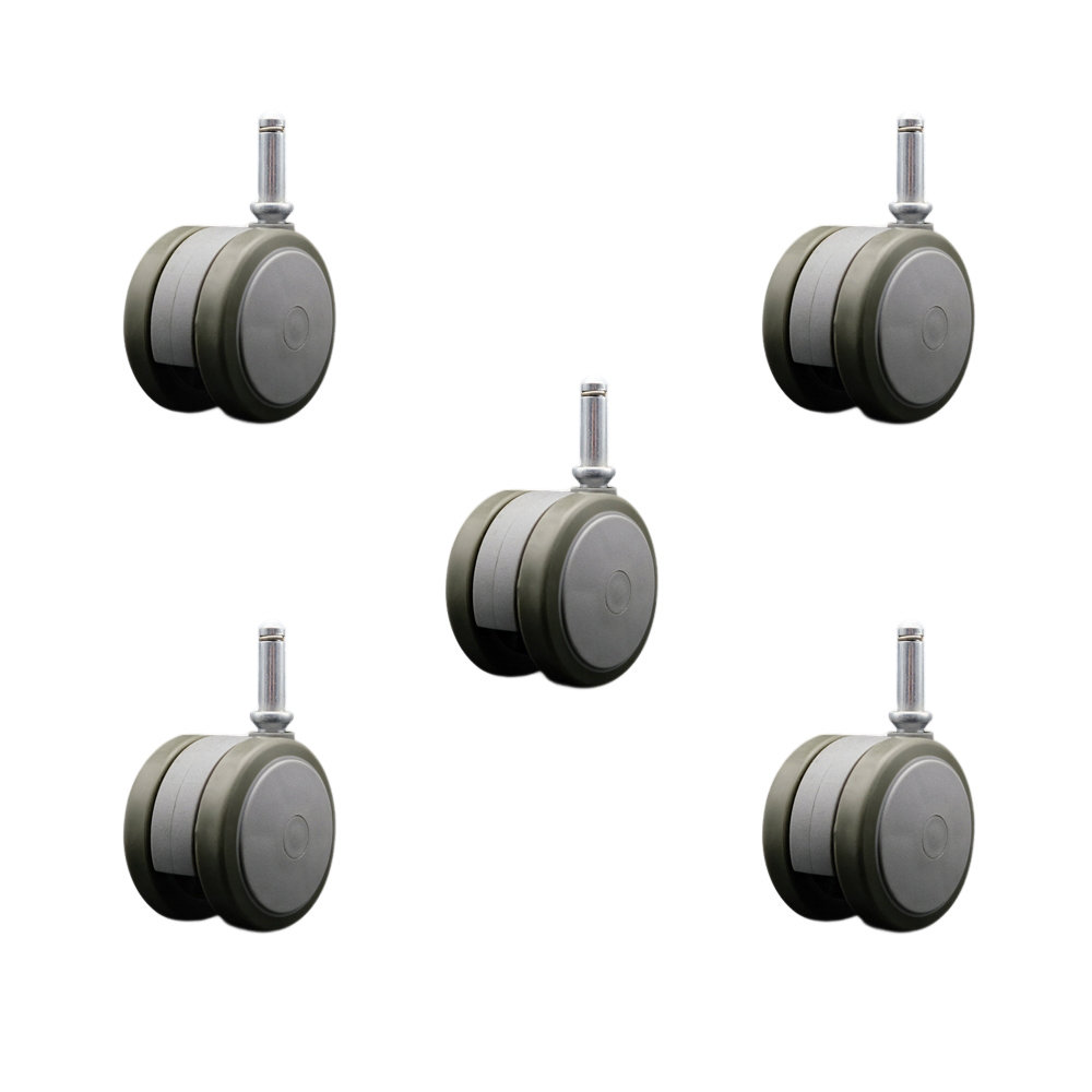 Service Caster Floor Safe Twin Casters with Grip Ring Stem | Wayfair