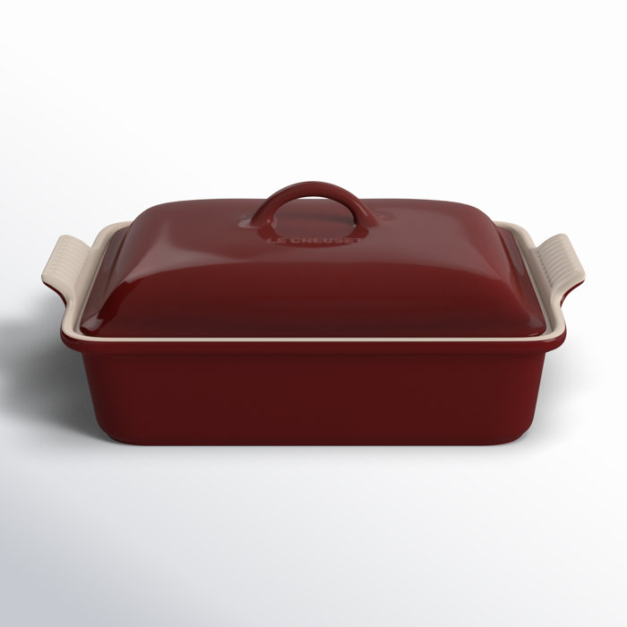 Le Creuset Heritage Stoneware 4 Qt. Rectangular Casserole with Lid ...