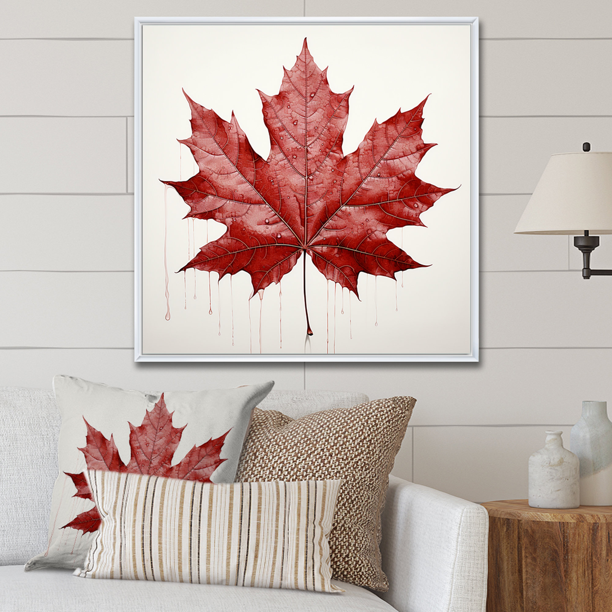 Winston Porter Scarlet Maple Leaf Simplicity - Print | Wayfair