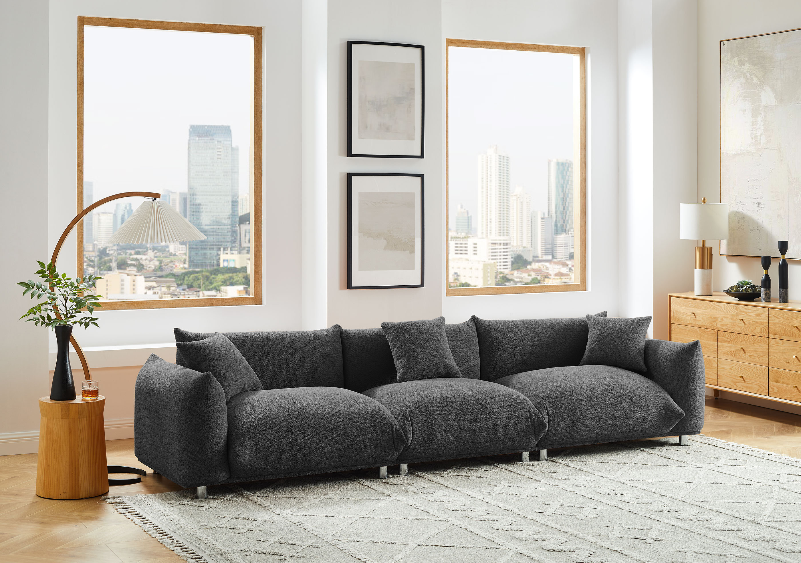 Latitude Run® Akeeb 122.3'' Upholstered Sofa | Wayfair