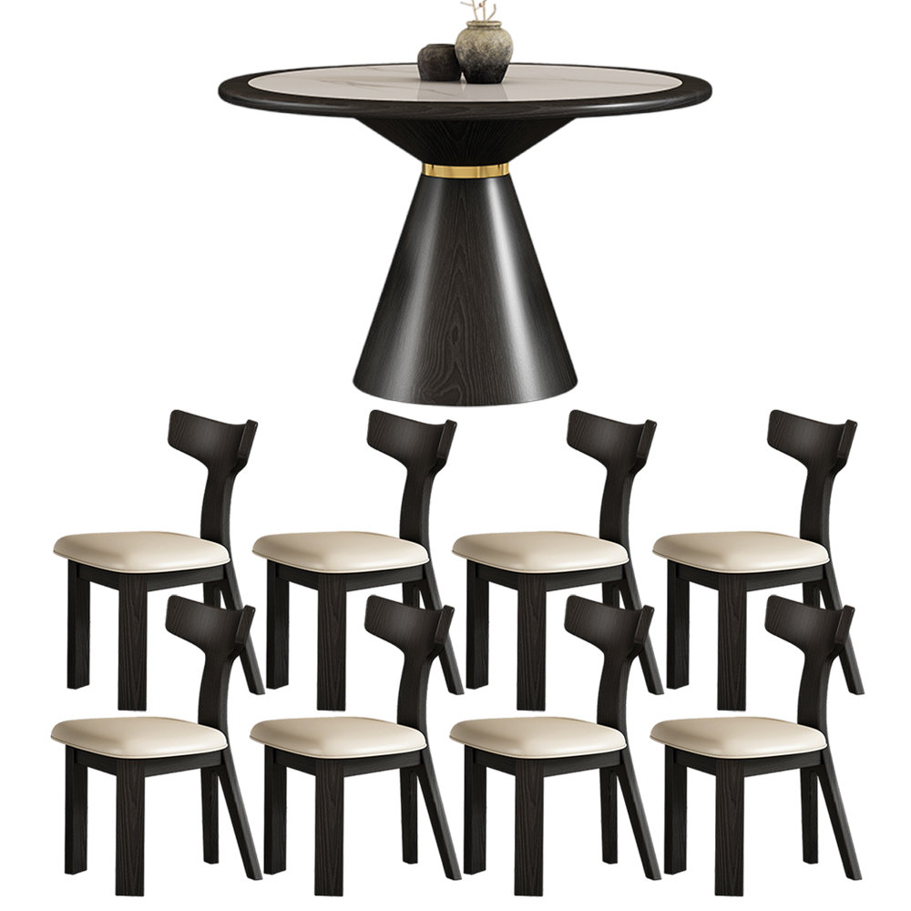 Elamer Nordic style high-end round dining table set | Wayfair