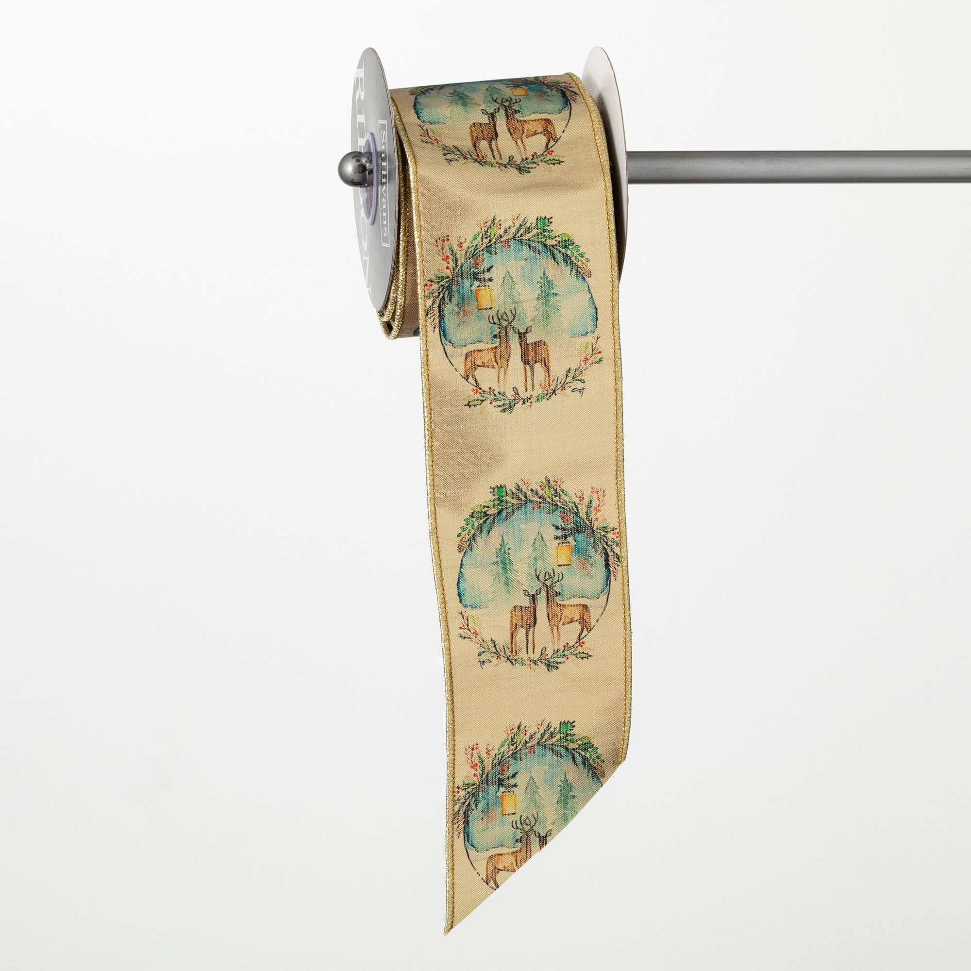 Clover Lane 15' Christmas Woodland Deer Plaid Ribbon, Multicolor | Wayfair