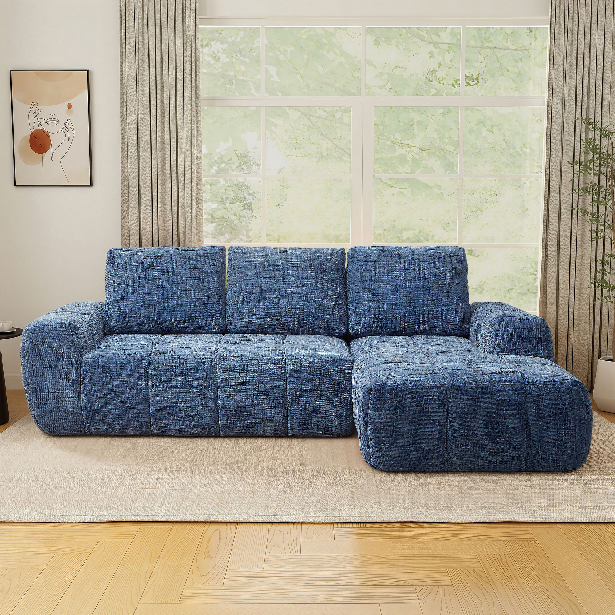 Ebern Designs 2-Piece 100.4" Modular Flexible Sectional Sofa, No ...