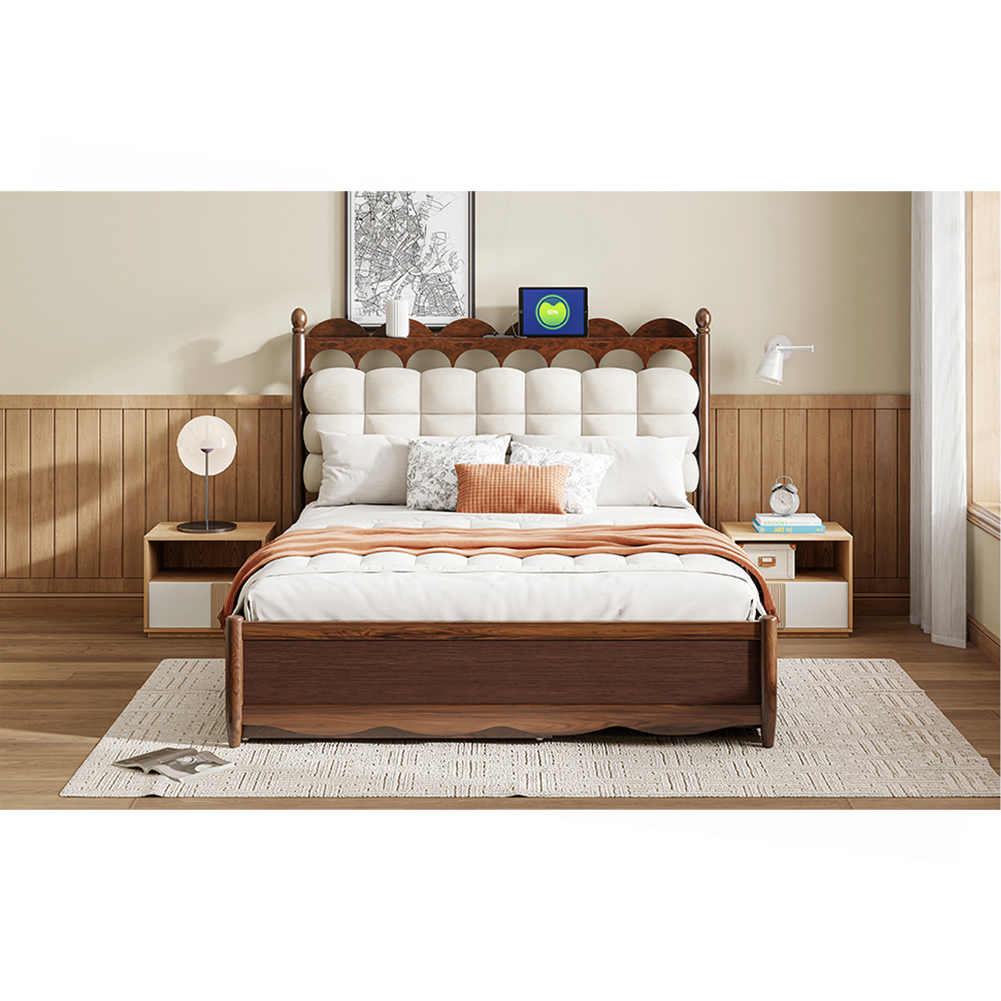Darby Home Co Queen Size Wooden Storage Platform Bed - Wayfair Canada