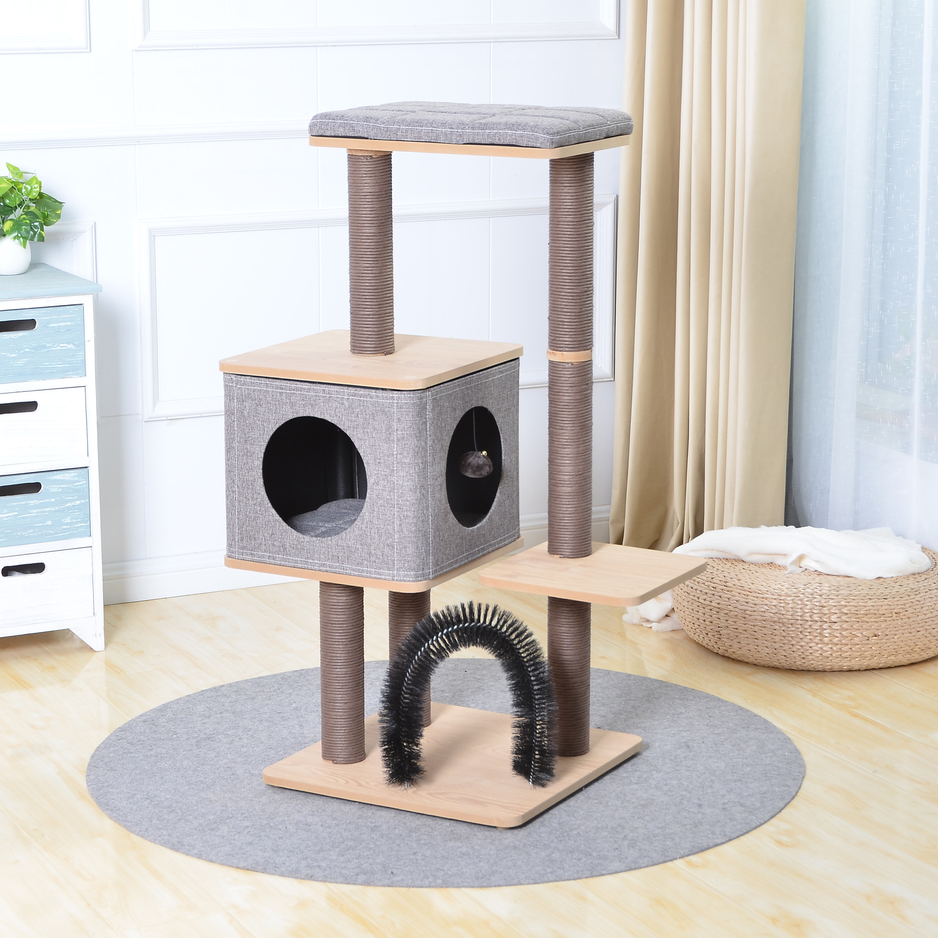 PetPals 42" Cat Tree with Condo and Pom Pom Toy - Wayfair Canada