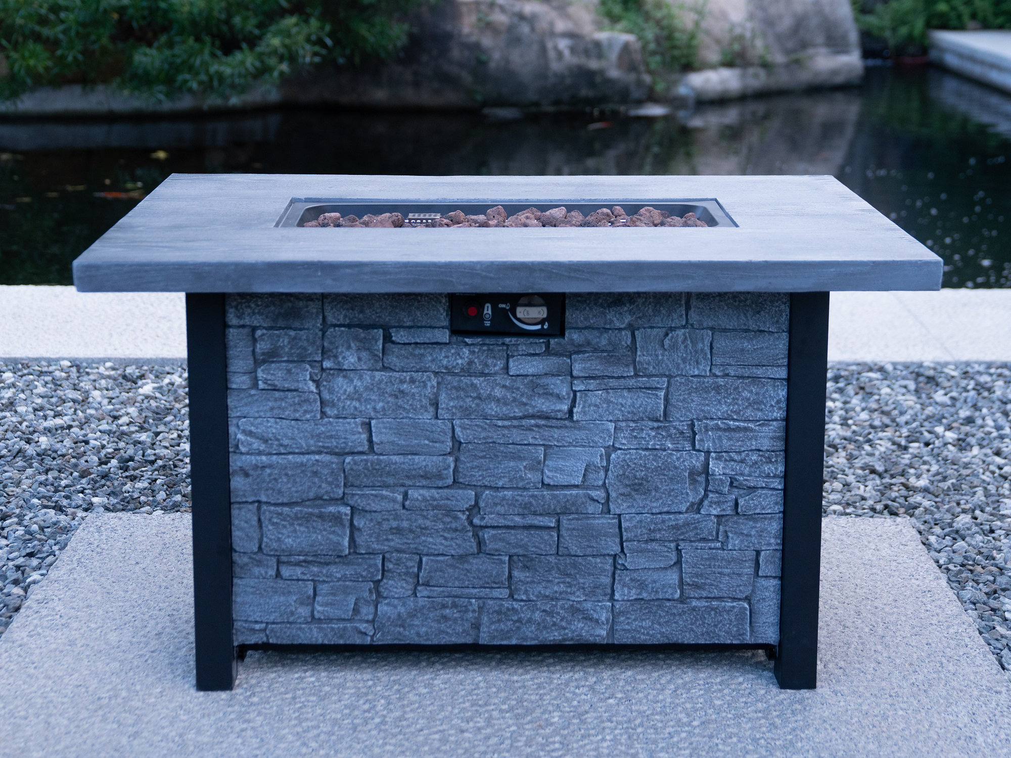 Loon Peak® Outdoor gas Fire Pit Table | Wayfair