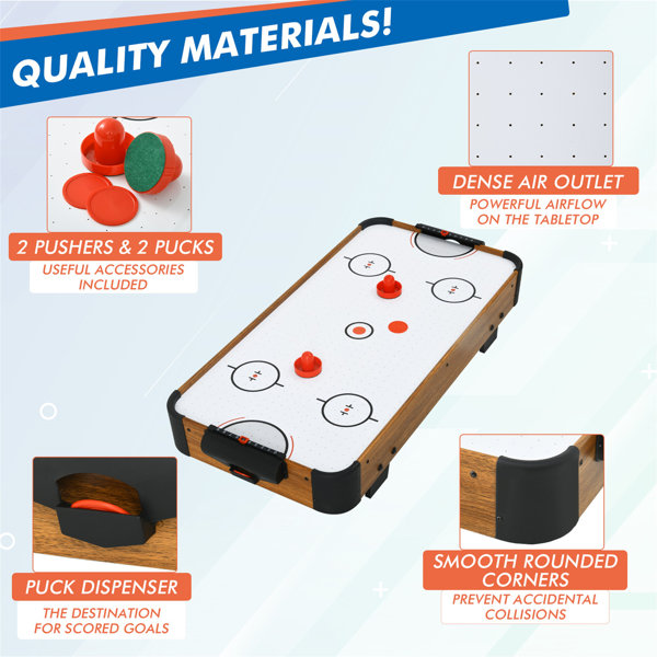 RayChee Tabletop Air Hockey 32'' 2 -Player MDF with Manual Scoreboard ...