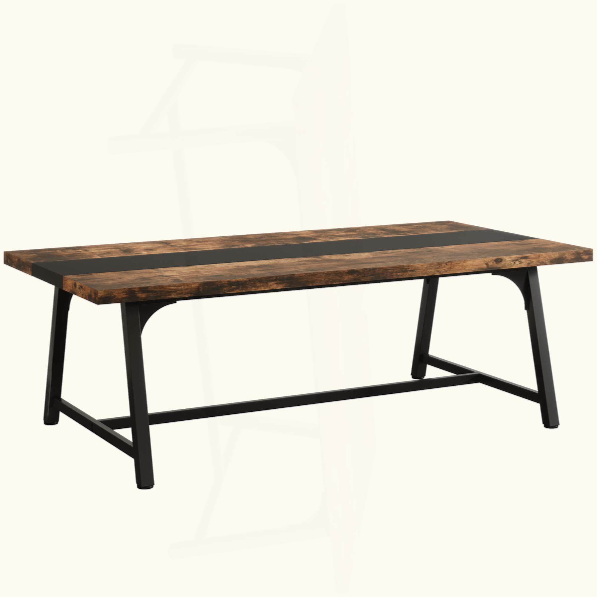Ivy Bronx Modern Rectangular Conference Table For 6-8 People, Office ...