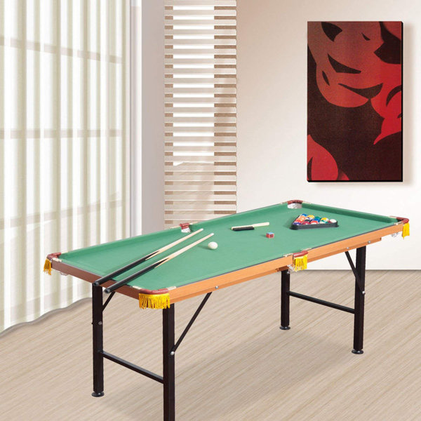 HomCom 4.6' Pool Table with Leg Levelers & Reviews | Wayfair