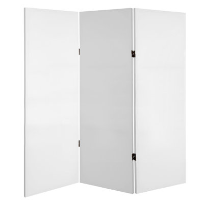 Ebern Designs Kaen 4 Ft. Short Canvas Folding Screen & Reviews | Wayfair