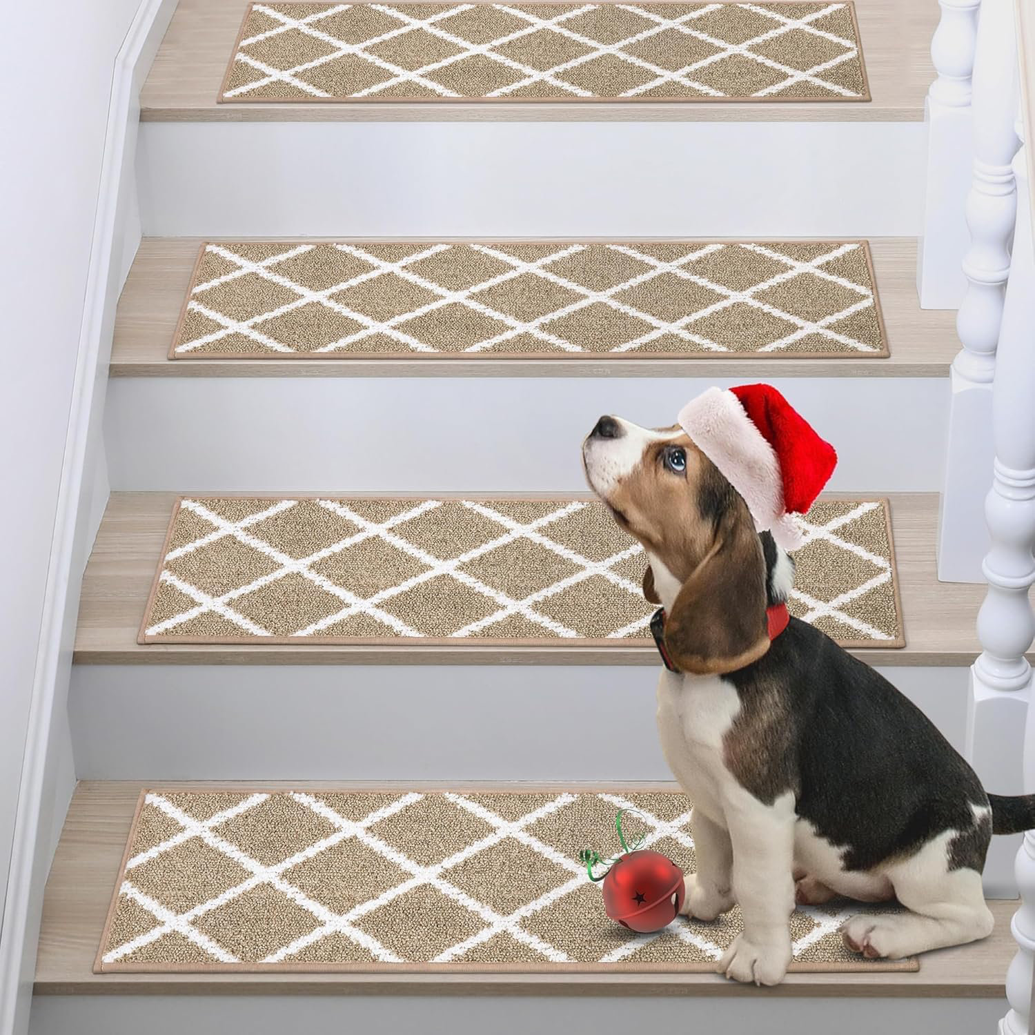 RAPTIZ Edging Stair Treads Non-Slip Carpet Mat 28Inx9in Indoor Stair ...