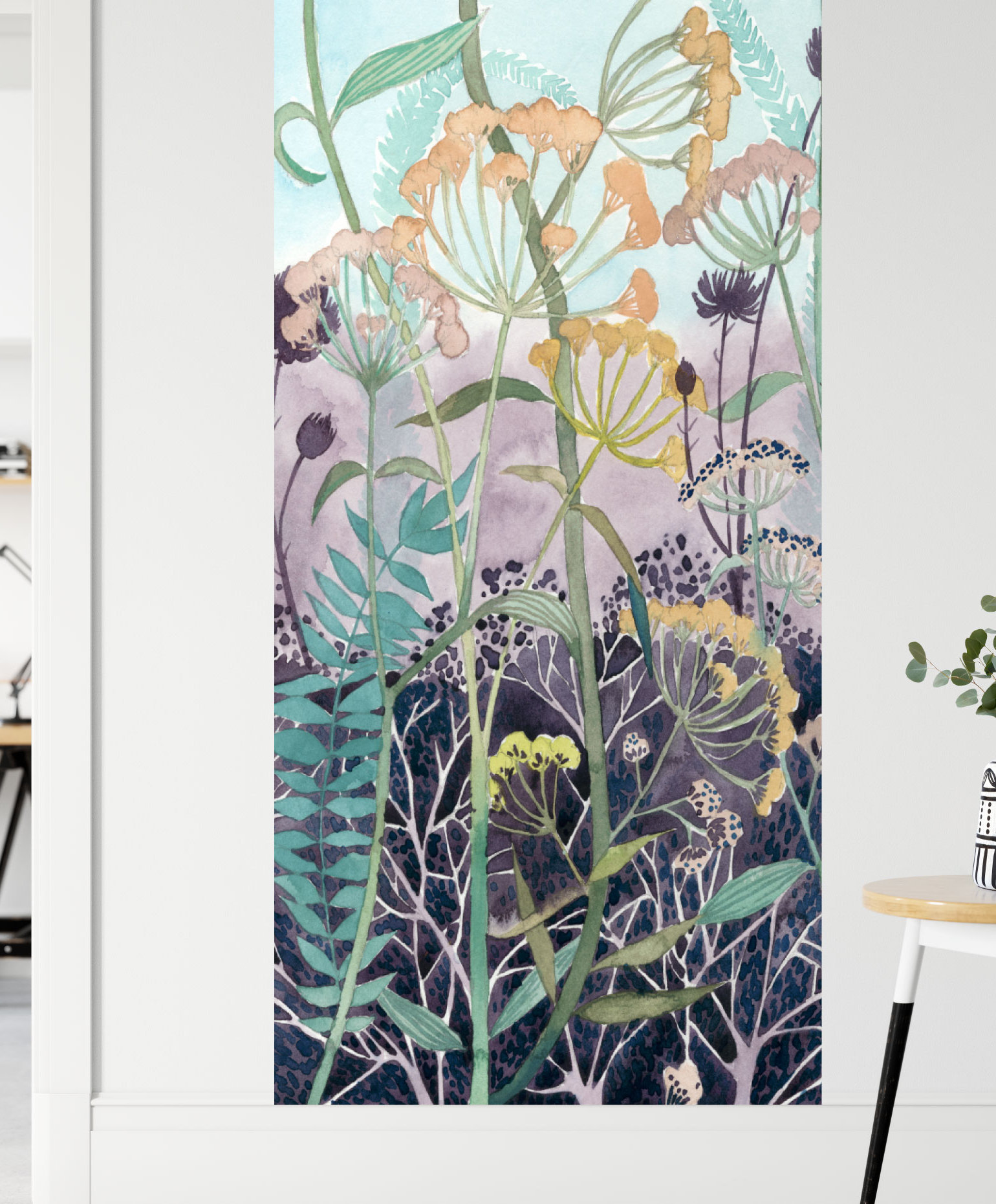 Ophelia & Co. Belleville Illuminated Wildflowers I 8' L x 45" W Wall ...