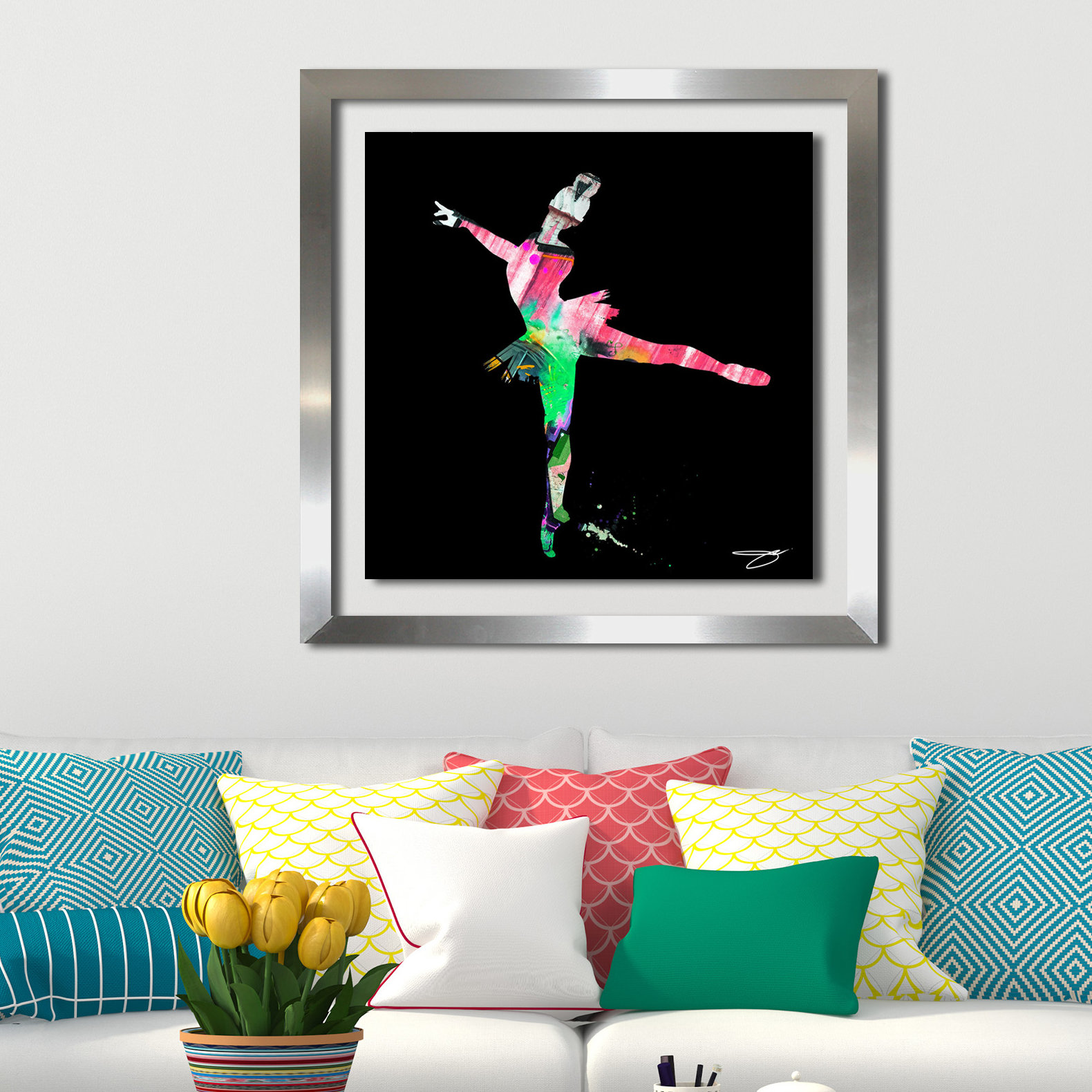 Ivy Bronx 'Dancer 1' Framed Graphic Art Print on Canvas - Wayfair Canada