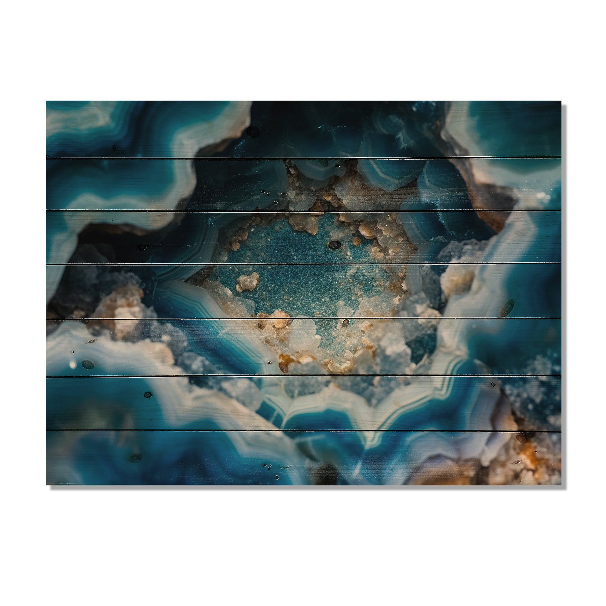 Design Art Geode Gems I - Landscapes Wood Wall Decor Panels | Wayfair