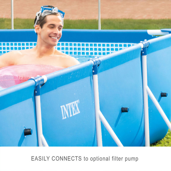 Intex New Intex Rectangular Frame Above Ground Swimming Pool & Reviews ...