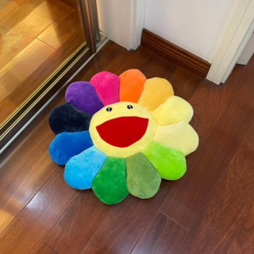 MARLIN MANUFACTURING COMPANY, INCORPORATED 22" Smile Face Flower Throw ...