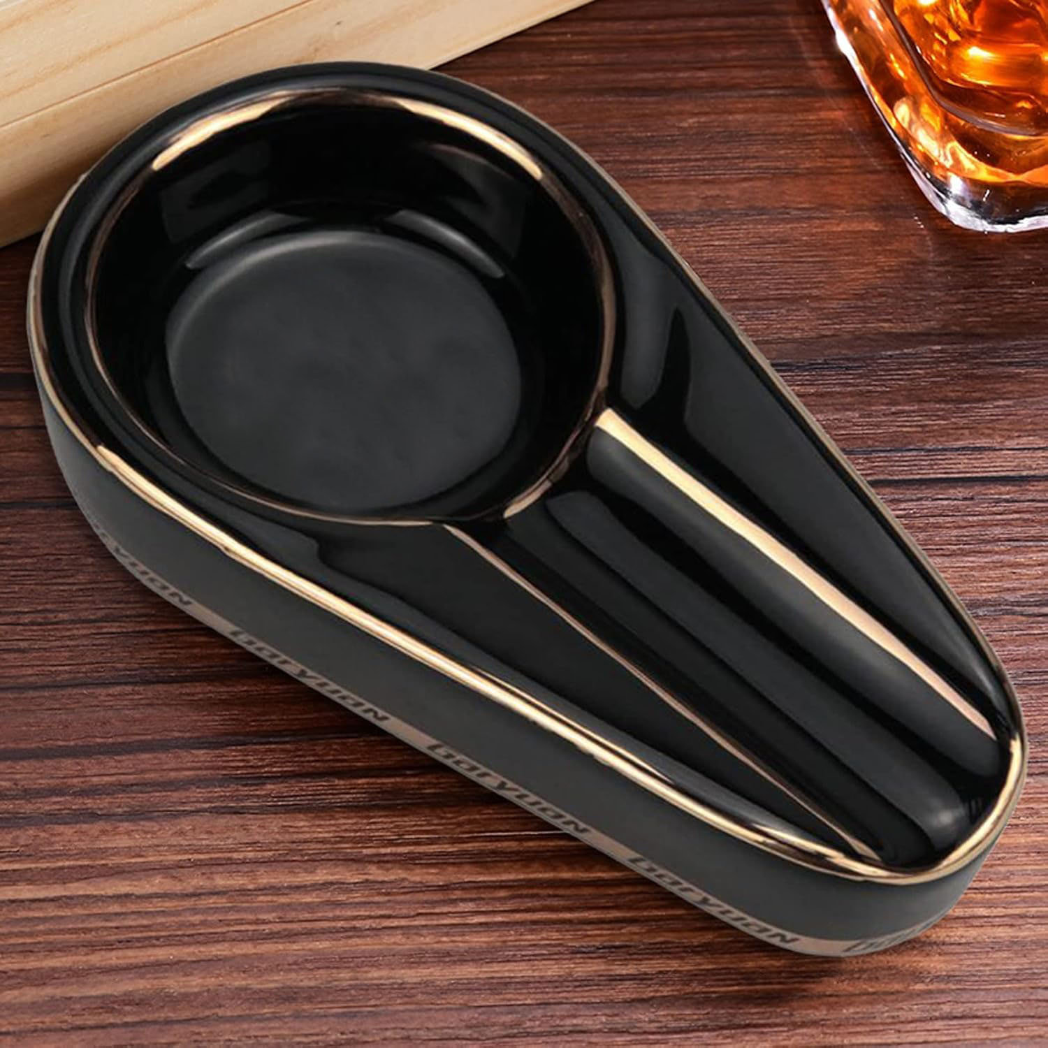 AMIBZ Cigar Ashtray Patio Single Ceramic Outdoor Ash Tray Cigars ...
