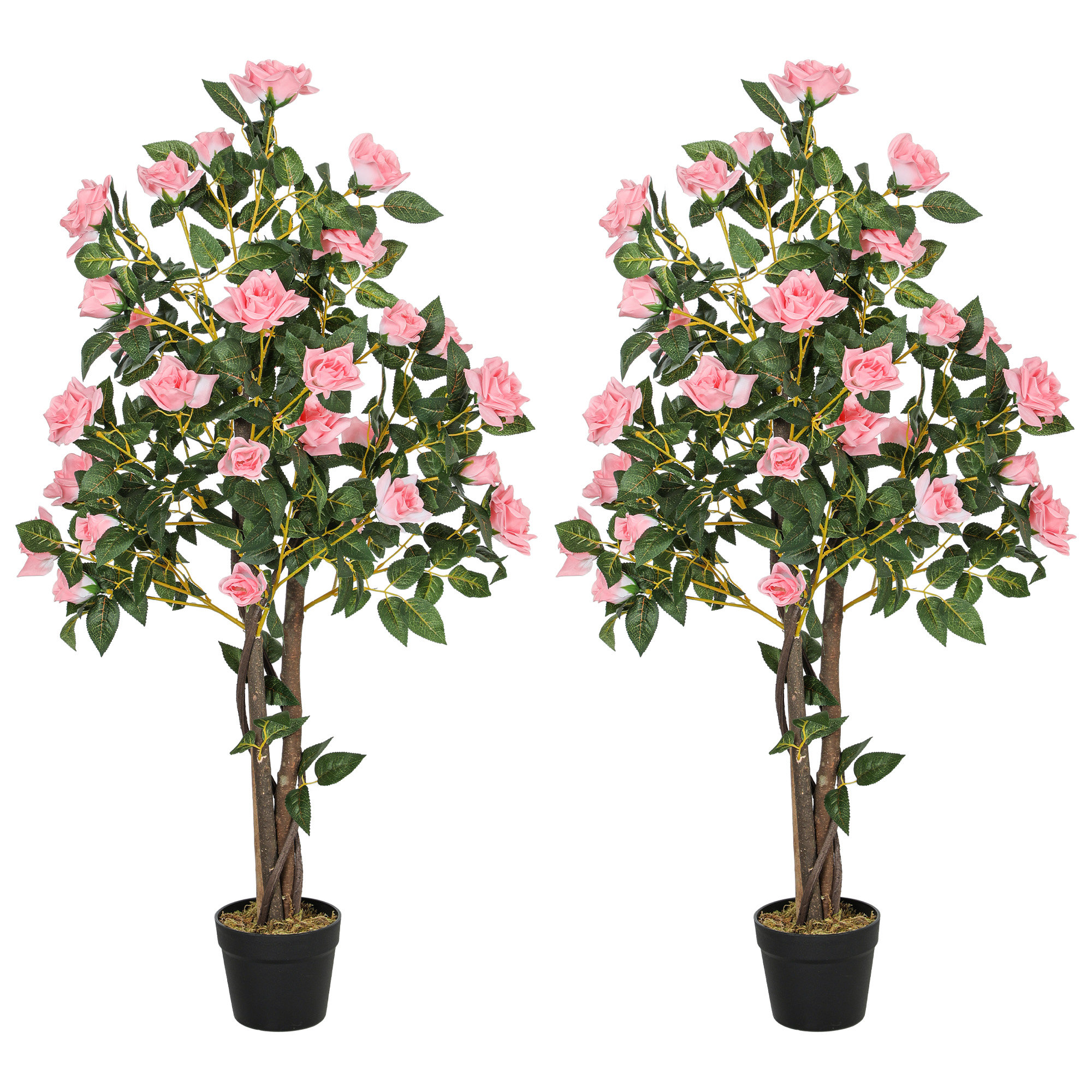Astoria Grand 110cm Faux Rose Tree in Pot | Wayfair.co.uk