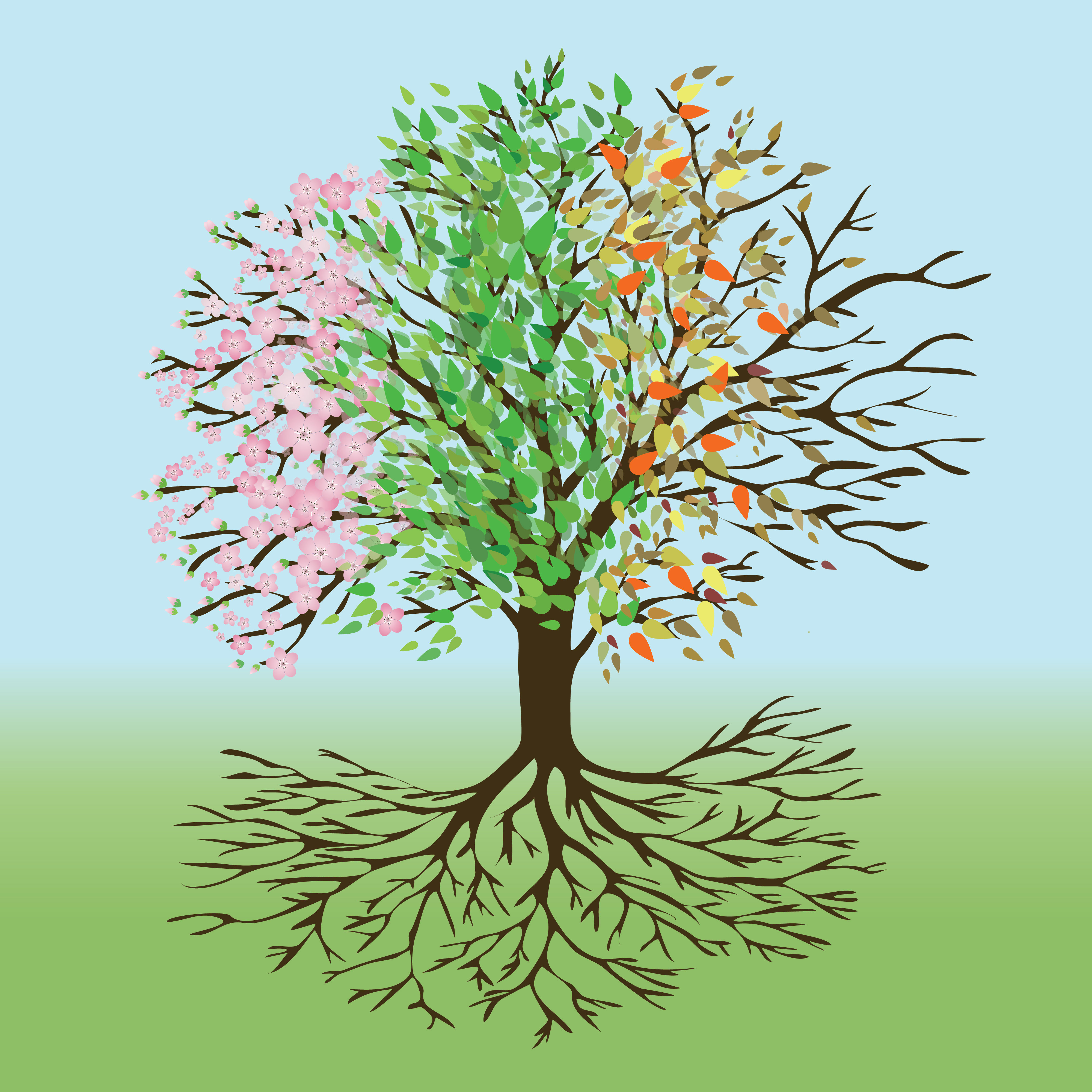 ClassicLiving Chellsey Tree Of Four Seasons - Wrapped Canvas Painting ...