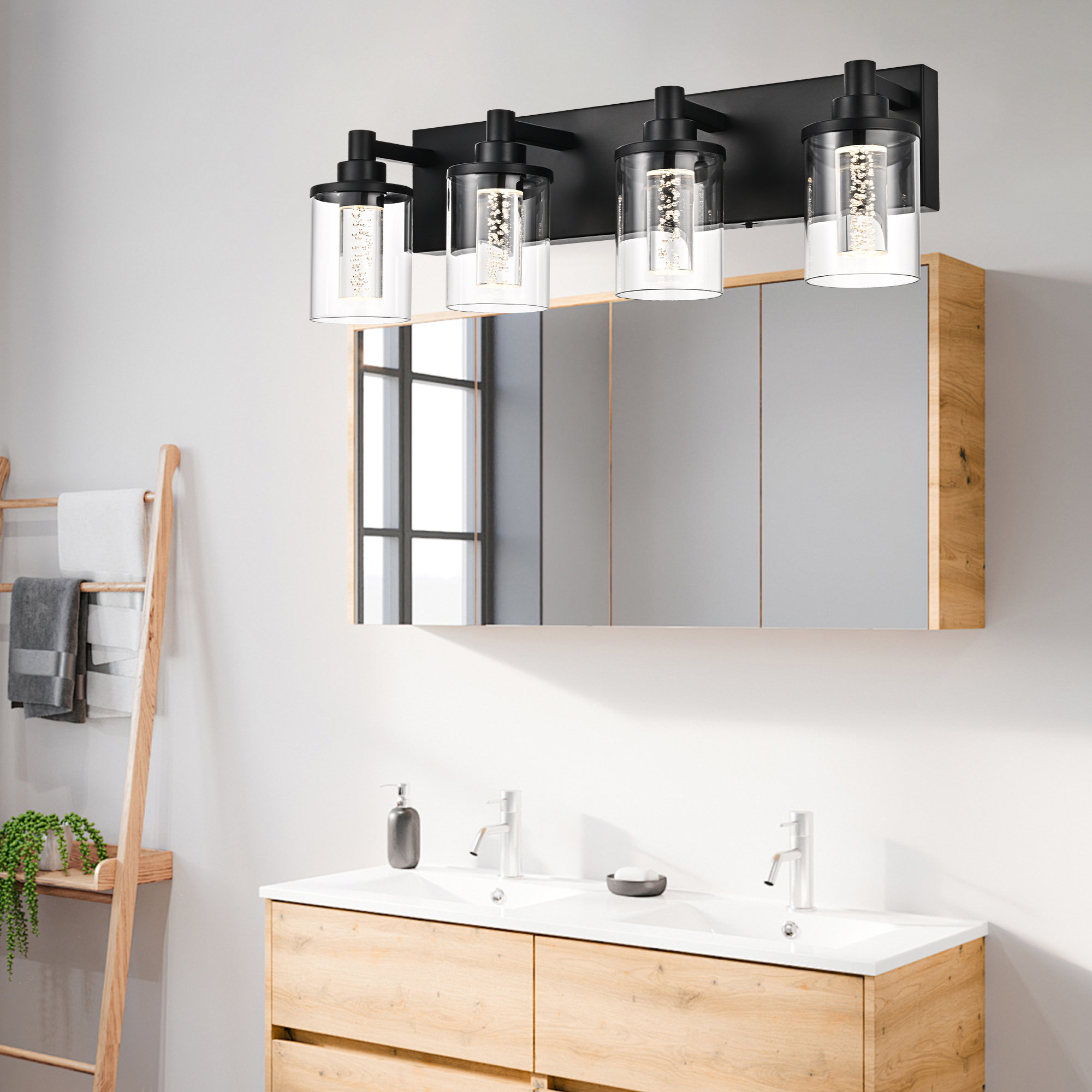 Latitude Run® Vanity Light (4-Light), (3000K/3500K/4500K/5000K/6000K ...