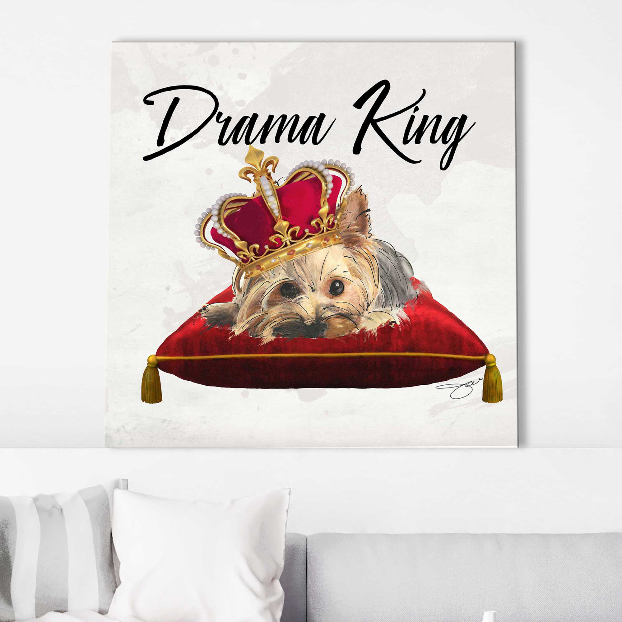 House of Hampton Drama King Yorkie (Square) by By Jodi - Graphic Art ...