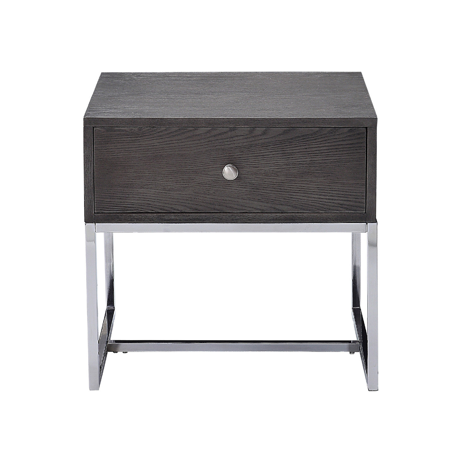 Hokku Designs Modern Rectangular End Table with Drawer and Metal ...