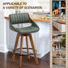 George Oliver Jobani 19.1" W Faux Leather Swivel Upholstered Bar Stool ...