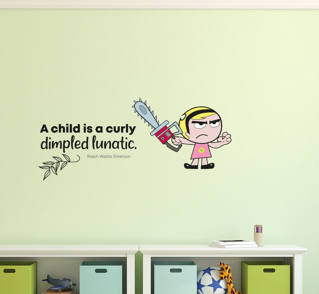 Design With Vinyl Lunatic Billy Mandy Grim Quote Vinyl Wall Decal | Wayfair