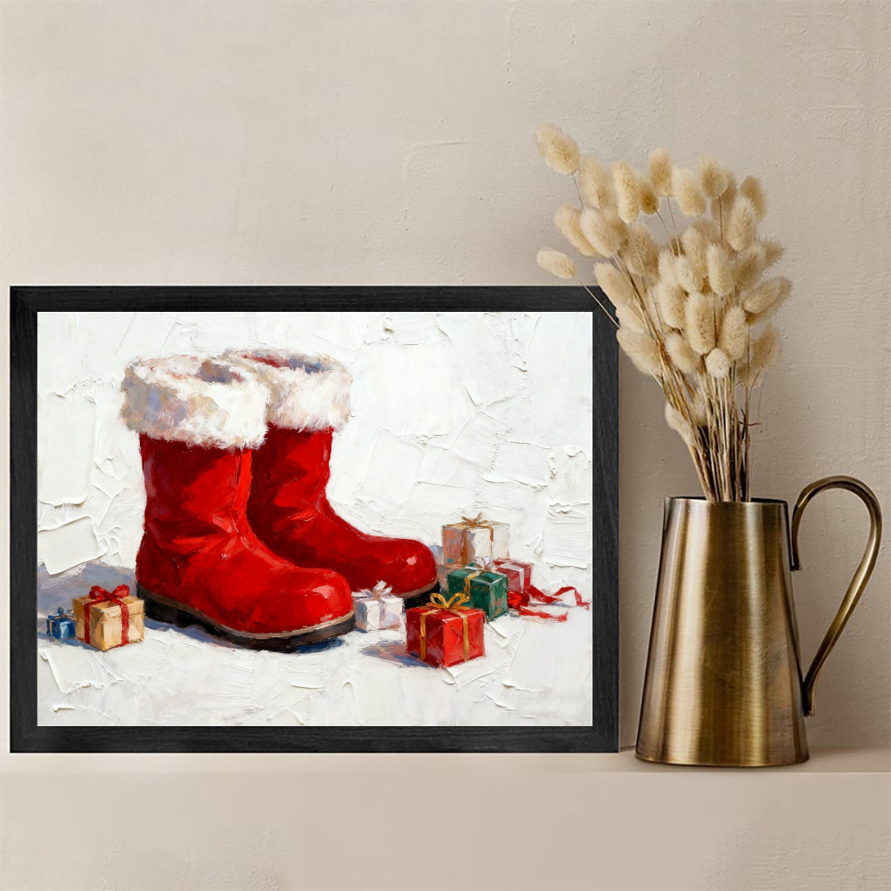 HangzhoulingximaoyiCo.,Ltd. Black Framed Vintage Christmas Socks Wall ...