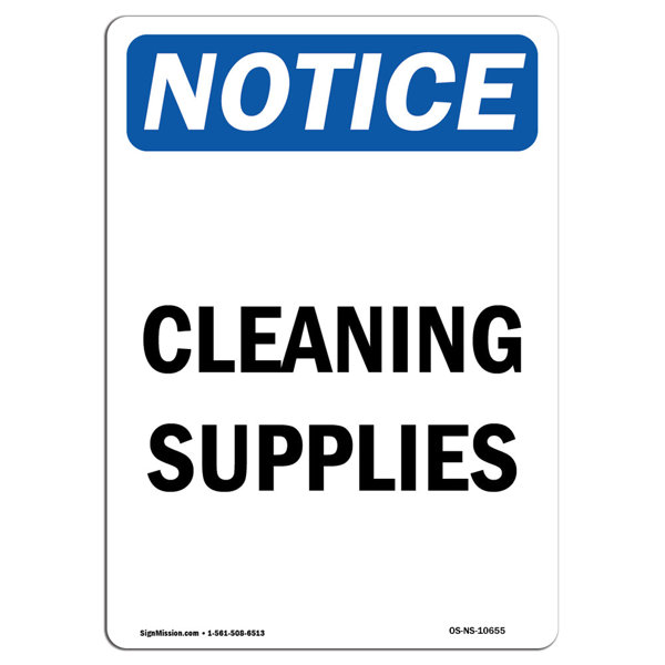 SignMission Cleaning Supplies Sign | Wayfair