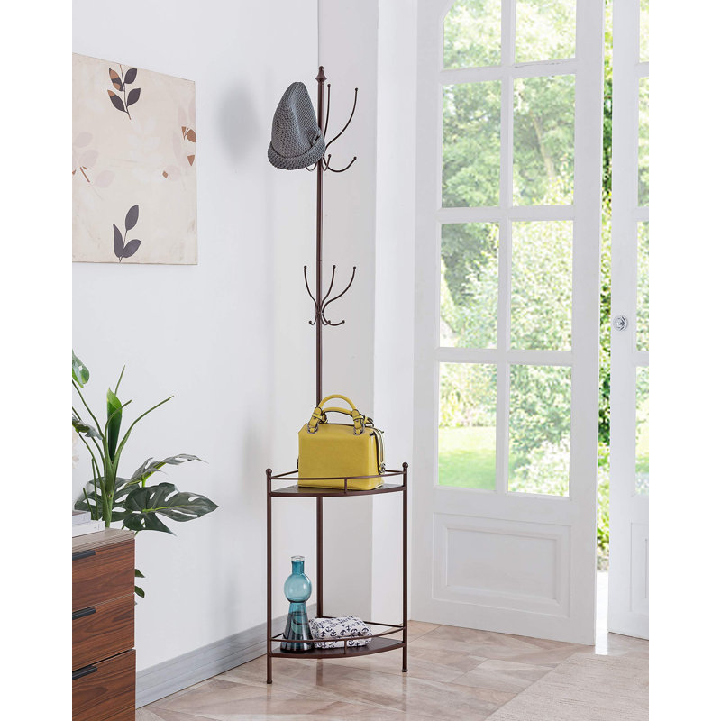 Red Barrel Studio® Annabellah Free Standing Metal Corner Coat & Hat ...