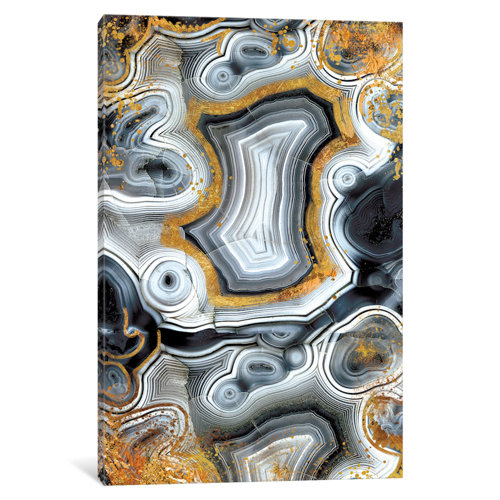 Mercer41 " Geode Onyx " by 5by5collective on Canvas & Reviews | Wayfair