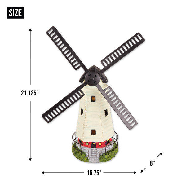 Gracie Oaks SOLAR WINDMILL LIGHTHOUSE | Wayfair
