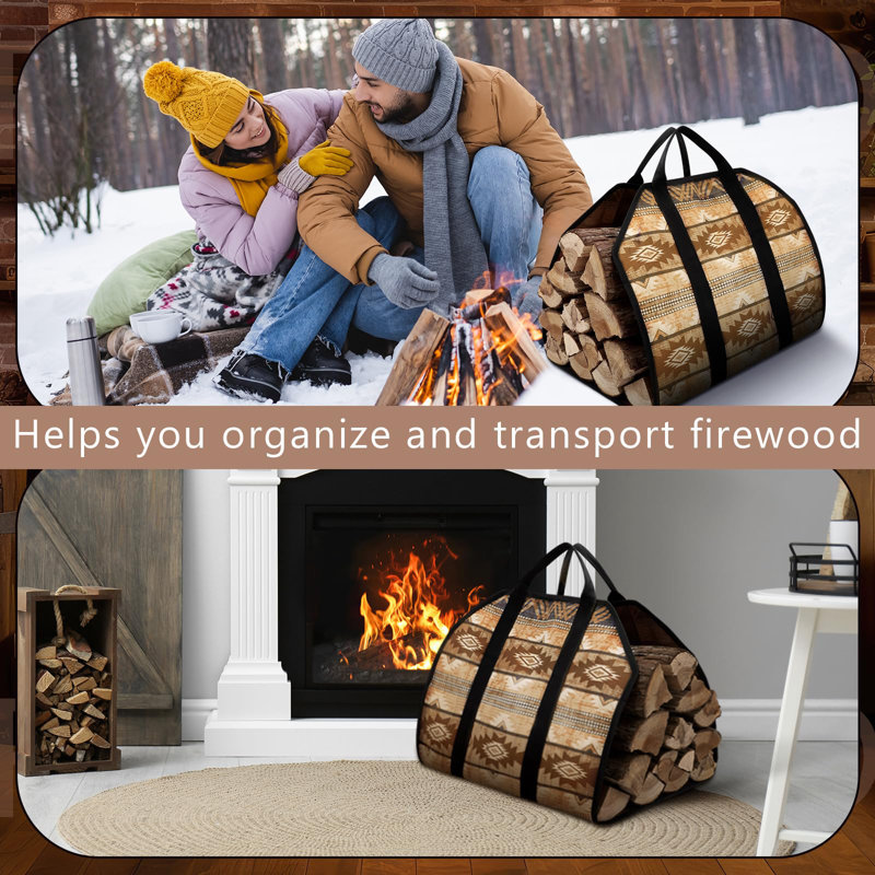 ALHAMBRA Large Firewood Carrier with Handles | Wayfair