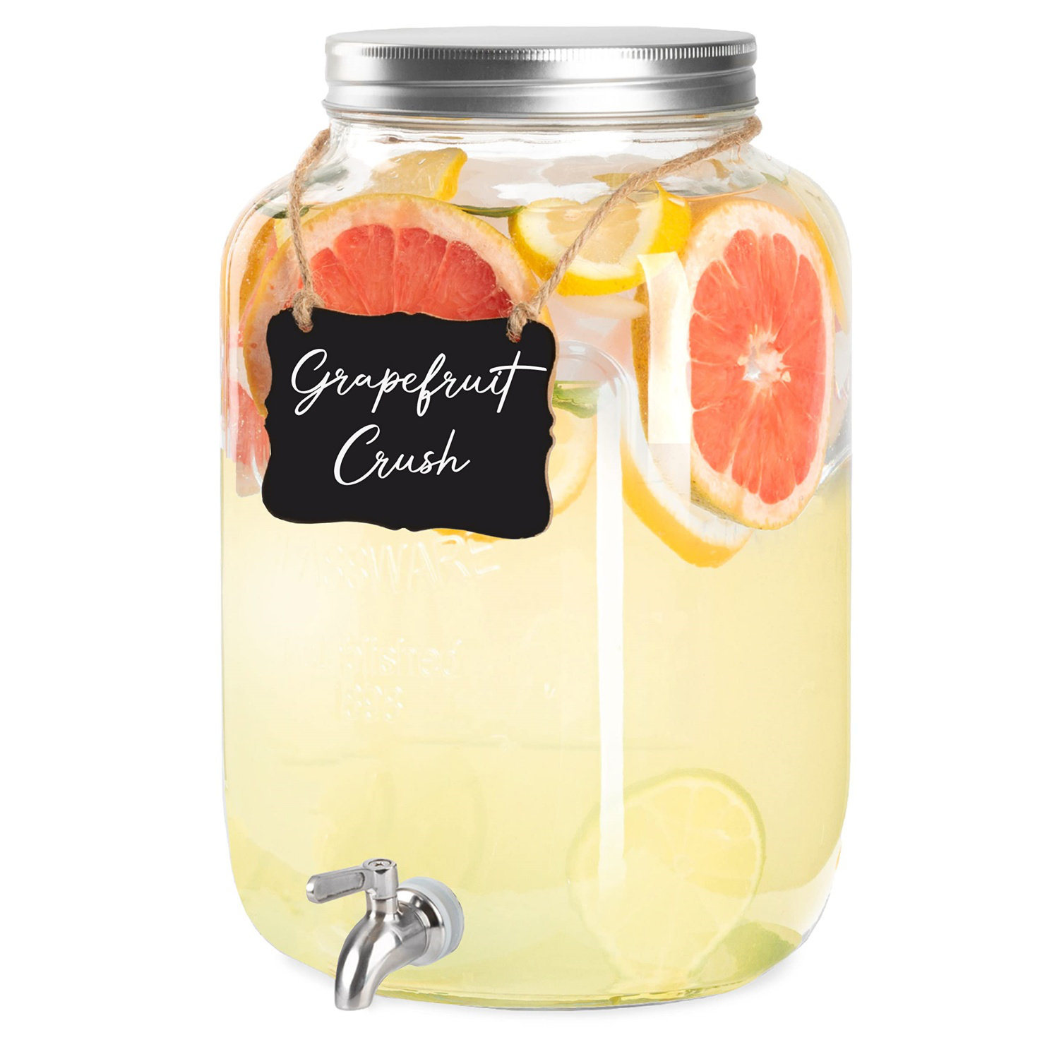 Mint Pantry® 2 Gallon Drink Dispenser - Wide Mouth Glass Drink ...