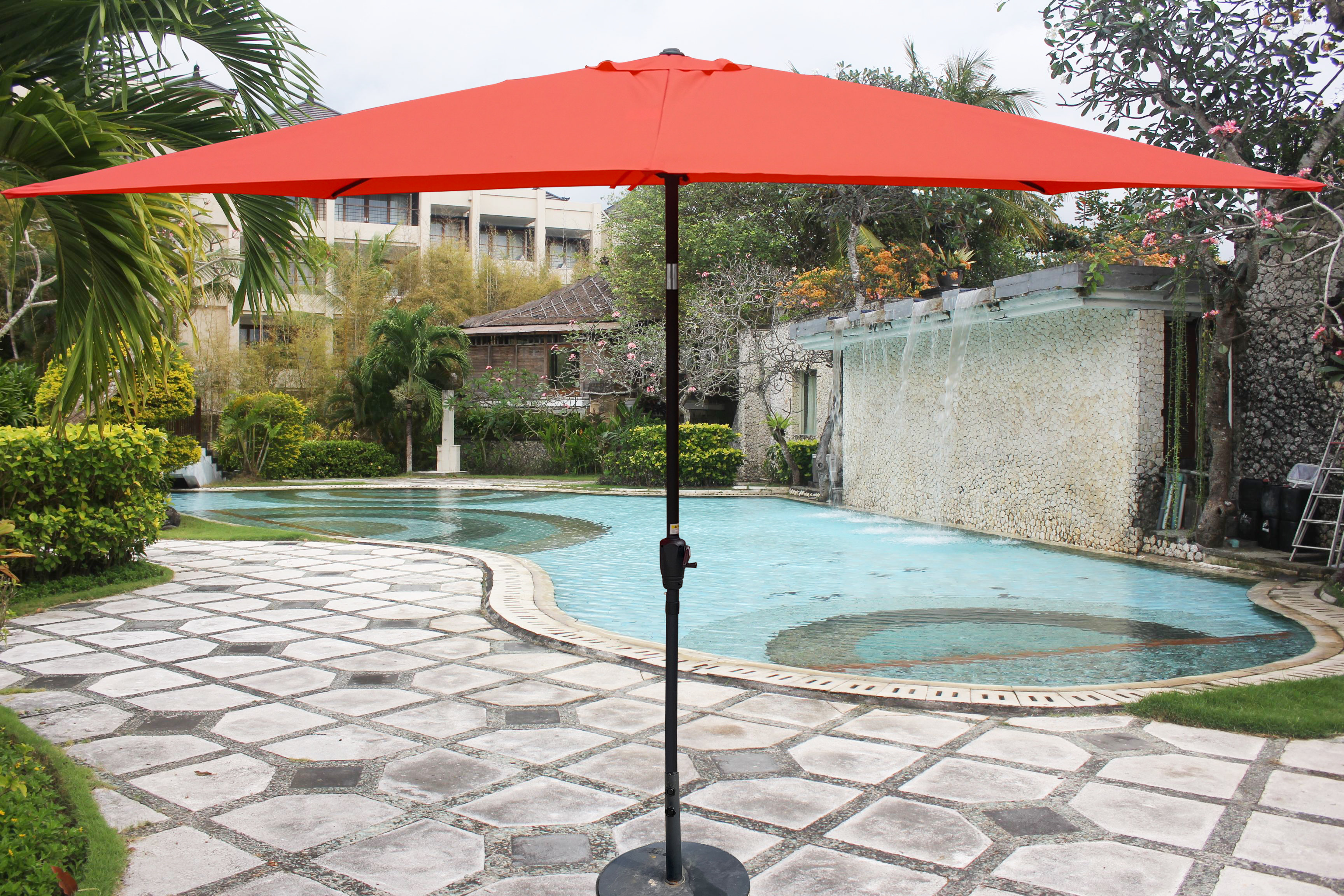 Arlmont & Co. 9 x 6 pi Parasol de patio rectangulaire Parasol de table ...