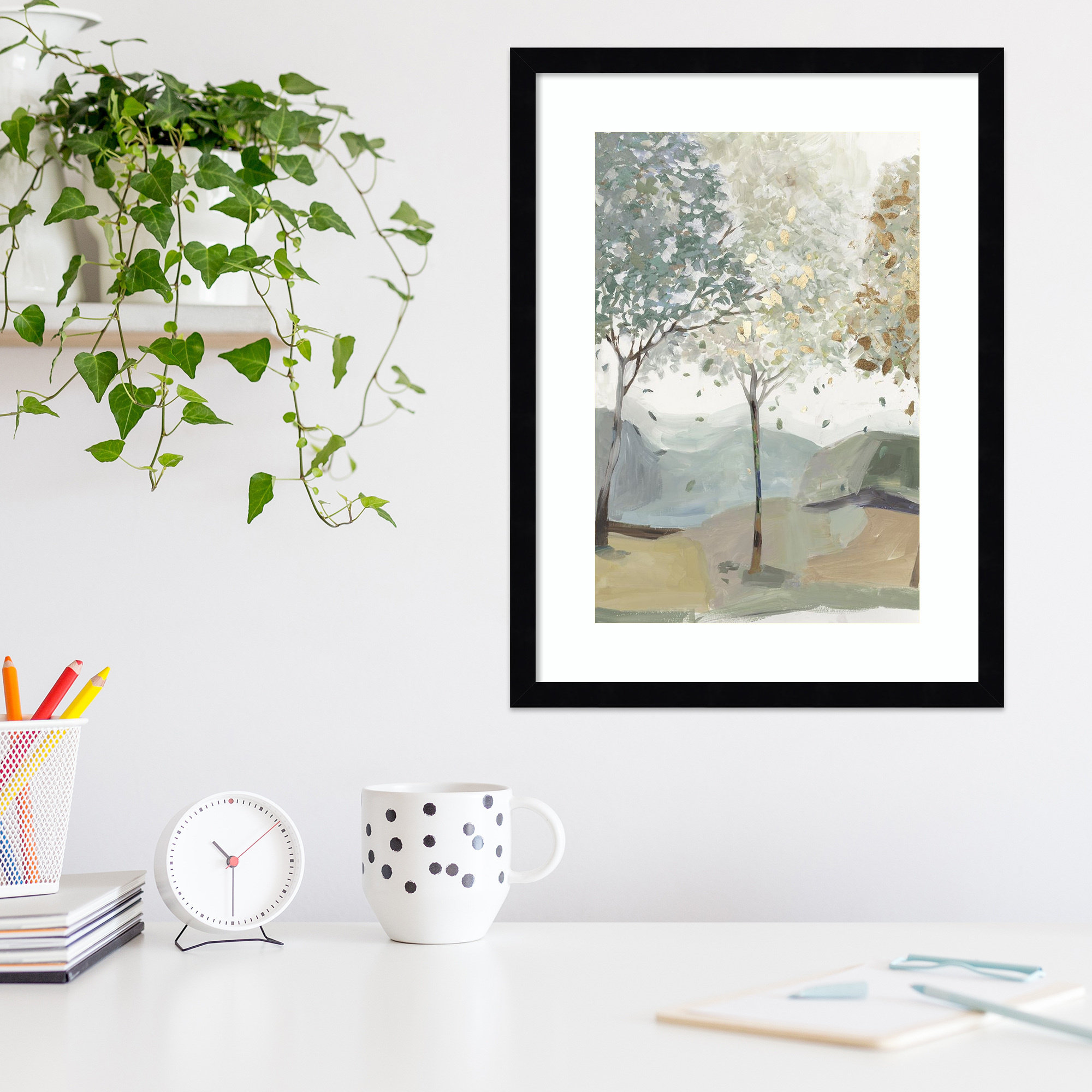 Red Barrel Studio® Breezy Landscape Trees III - Single Picture Frame ...