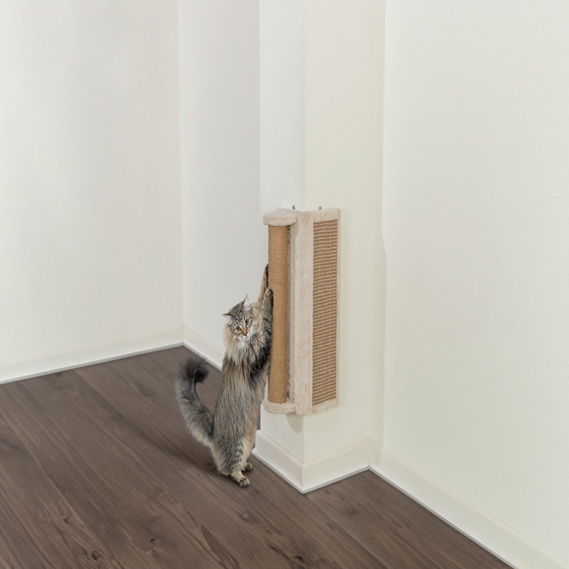 TRIXIE Wall Mounted Corner Sisal Scratching Board and Jute Post ...