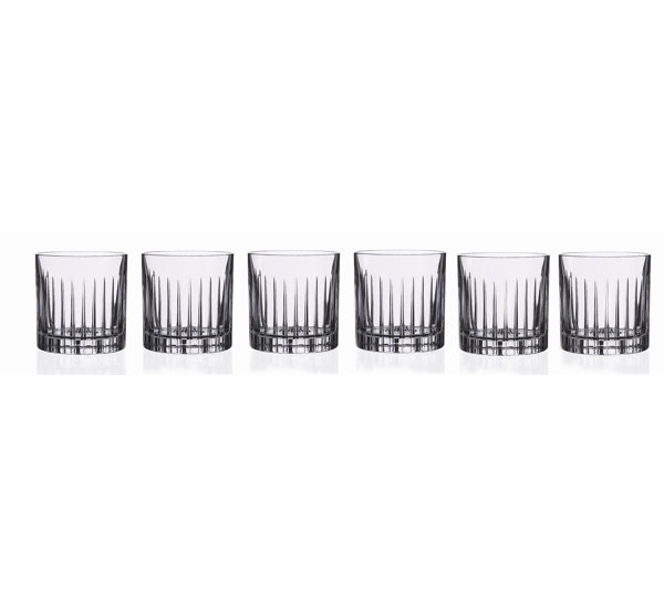 Lorren Home Trends Timeless 12oz. Crystal Whiskey Glass Set & Reviews ...